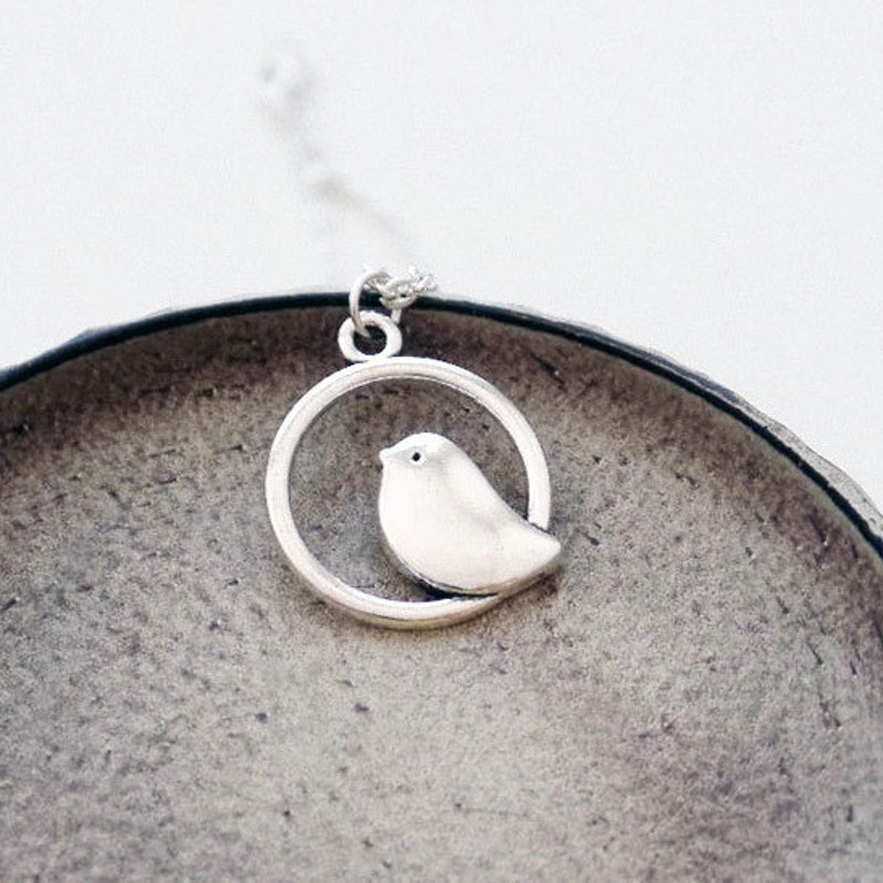 Silver Bird Necklace - Etsy