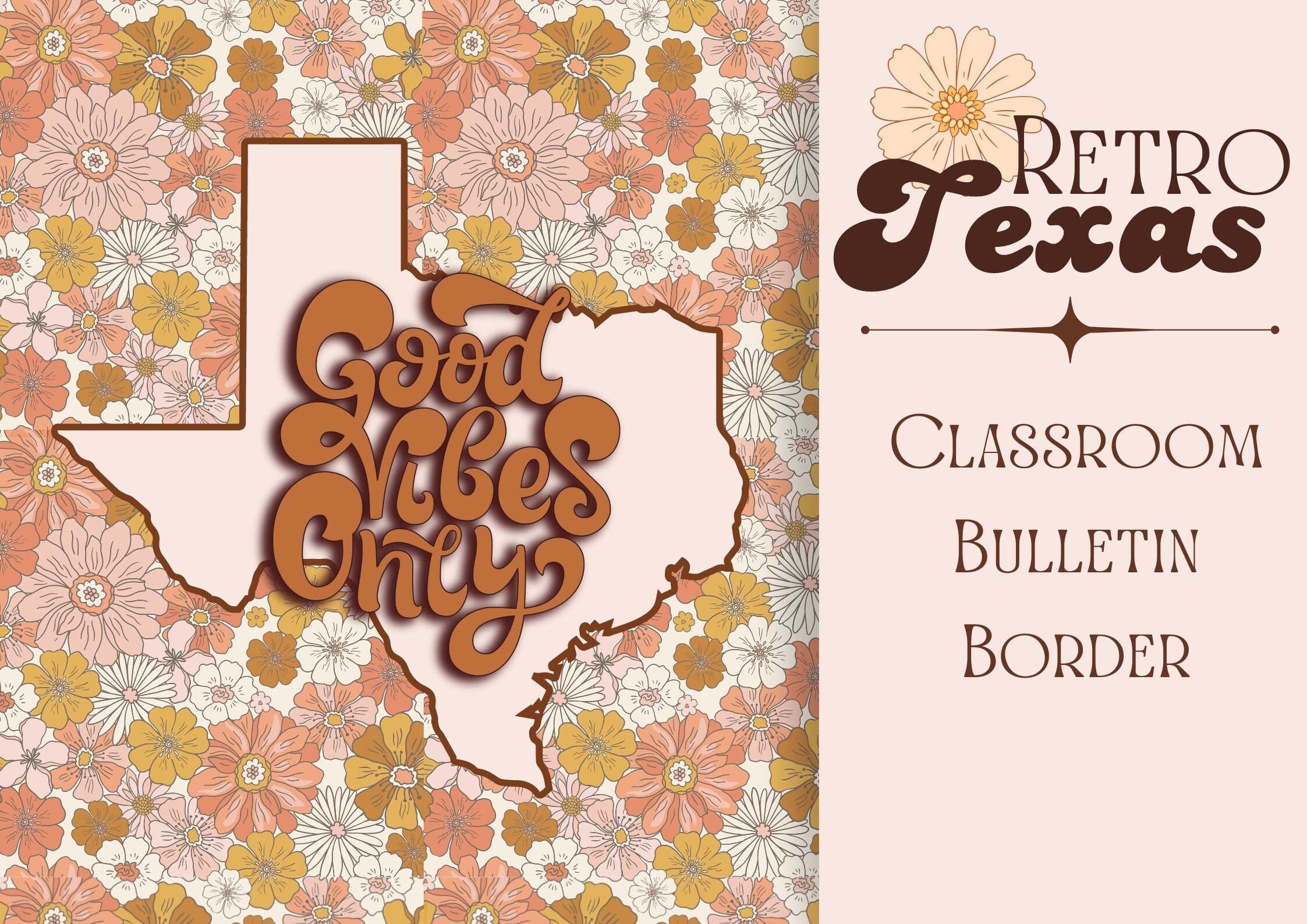 Good Vibes Texas Classroom Bulletin Border and Posters - Etsy