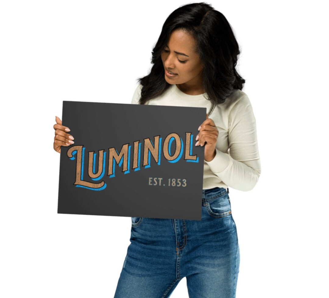Luminol Metal Sign Luminol Est. 1853, Blood Spatter Analyst Gift ...