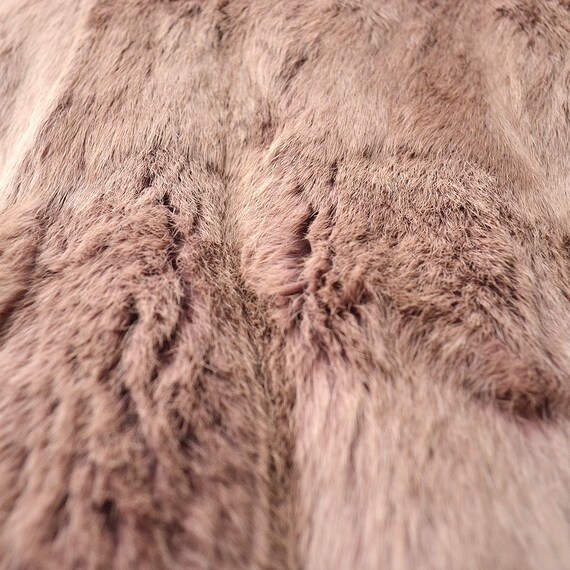 Vintage Pastel Pink Dyed Real Rabbit Fur Box Coat Ten… - Gem