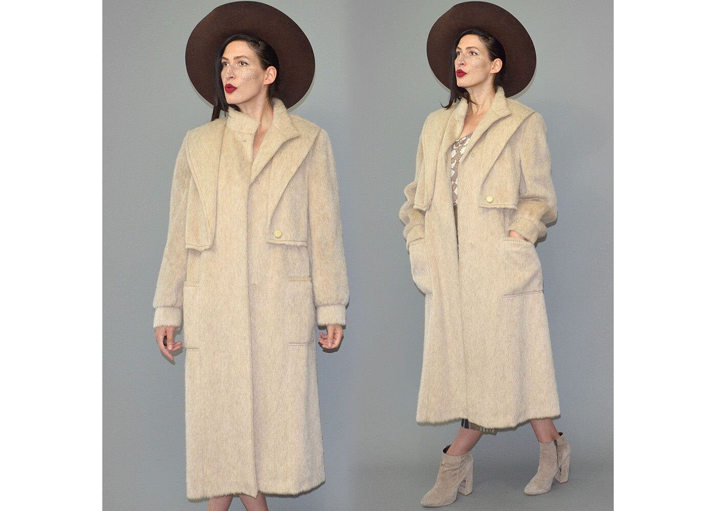 eaphi wave design shaggy long coat ジャケット・アウター eaphi wave design shaggy long coat ジャケット・アウター