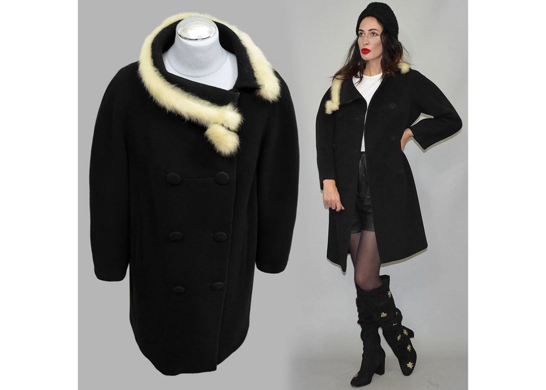 Vintage ARS HM Spain Caban Mantel Military Sixties 1960s 60s Mod Wool ...
