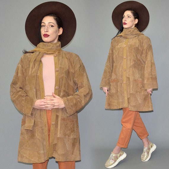 Vintage Camel Minimalist Duster Spy Trench Coat A-Lin… - Gem