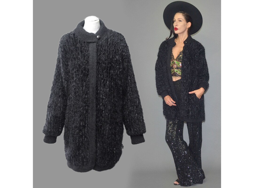 Vintage Ribbon Streamer Woven Braided Chunky Knitted Cocoon Oversize ...