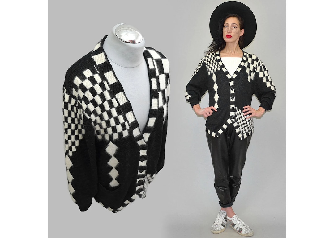 Vintage Racing Flag Graphic Design Cocoon Draped Grandpa Oversize ...