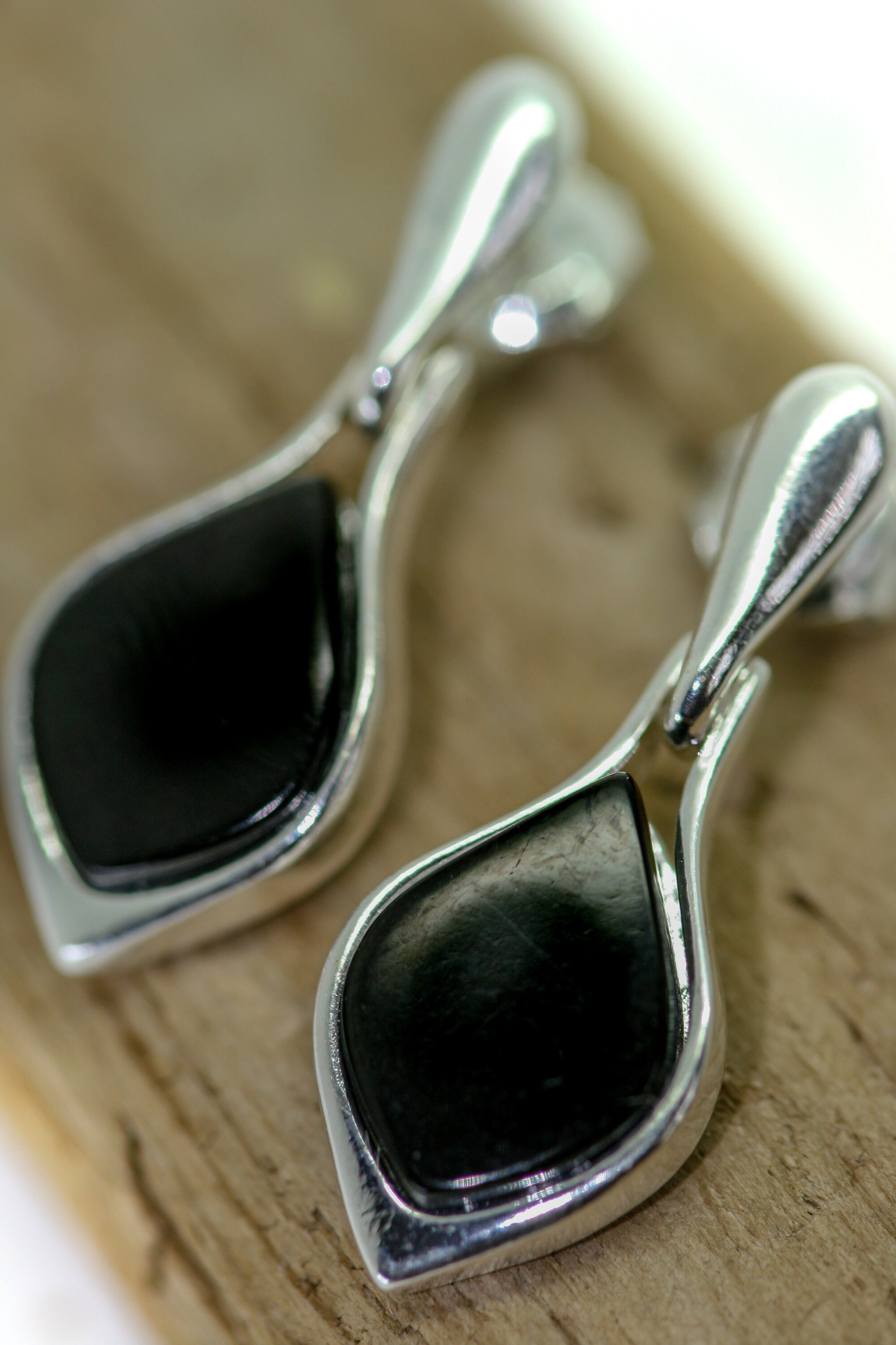 Whitby Jet Earrings. Sterling Silver Earrings, British jewellery ...
