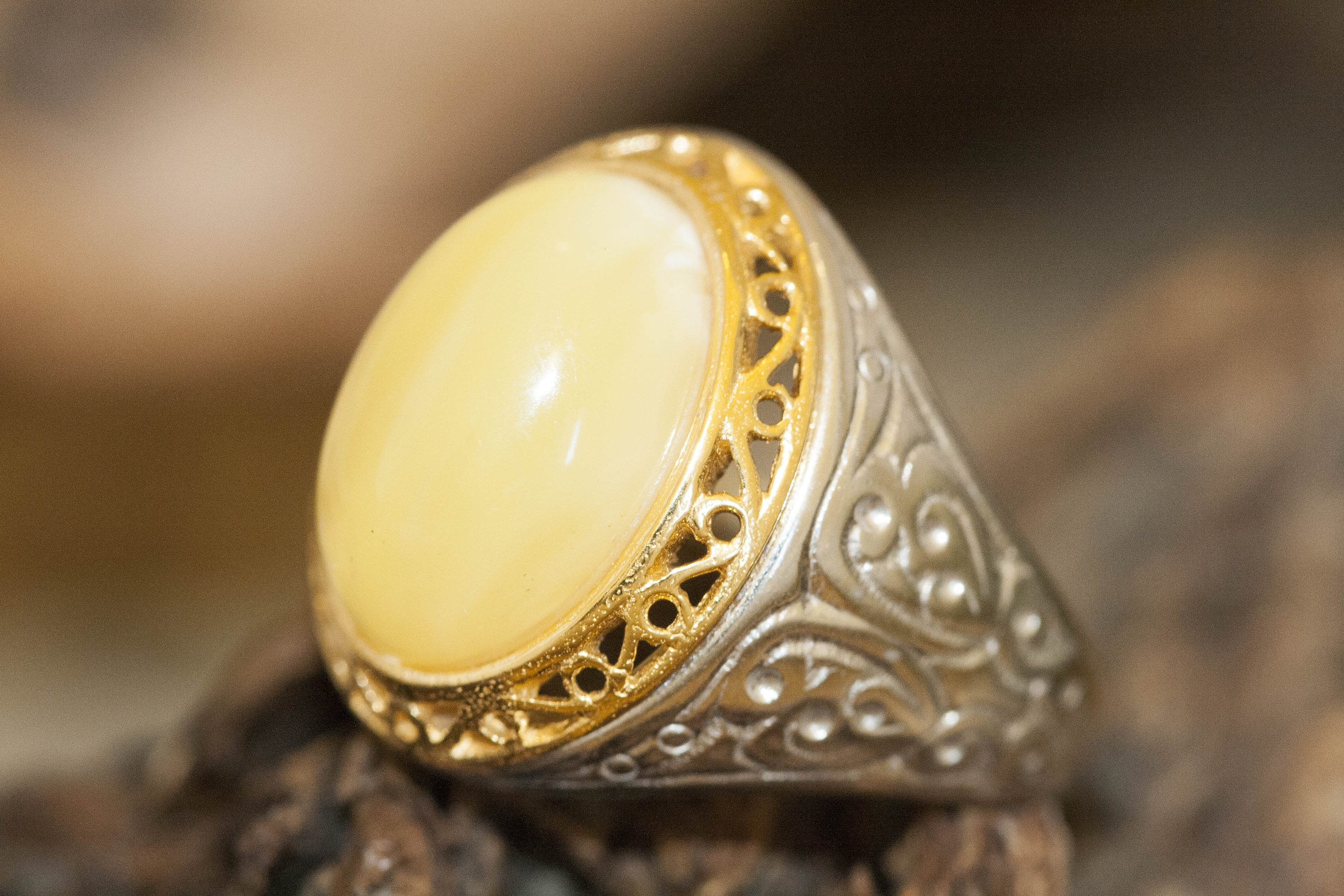 Amber & Gold Signet ring, Men signet ring, silver and gold, Unique ...