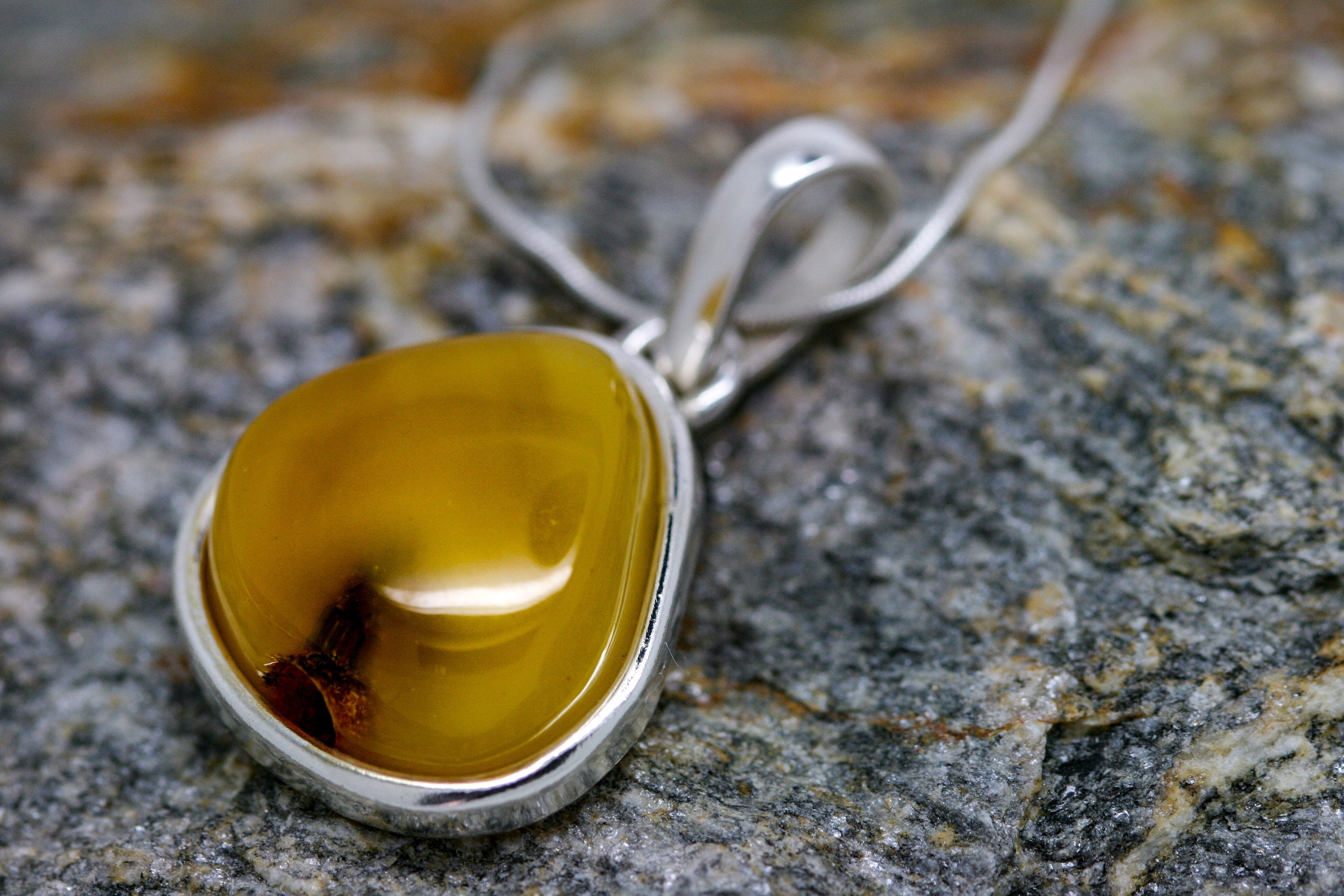 Gorgeous Butterscotch Amber Pendant. Sterling Silver Necklace, Milky ...