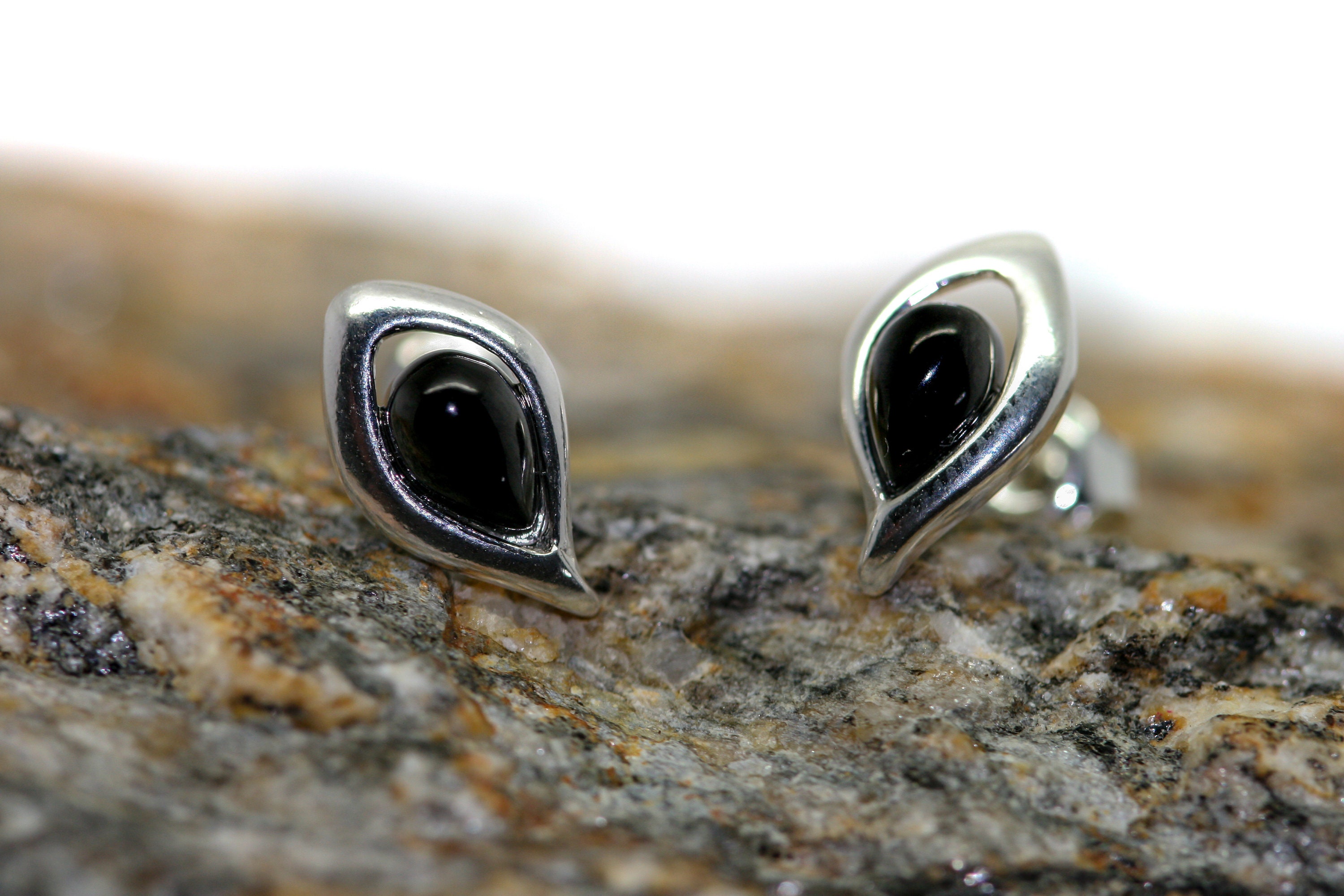 Whitby Jet Earrings. Sterling Silver Earrings, British jewellery ...