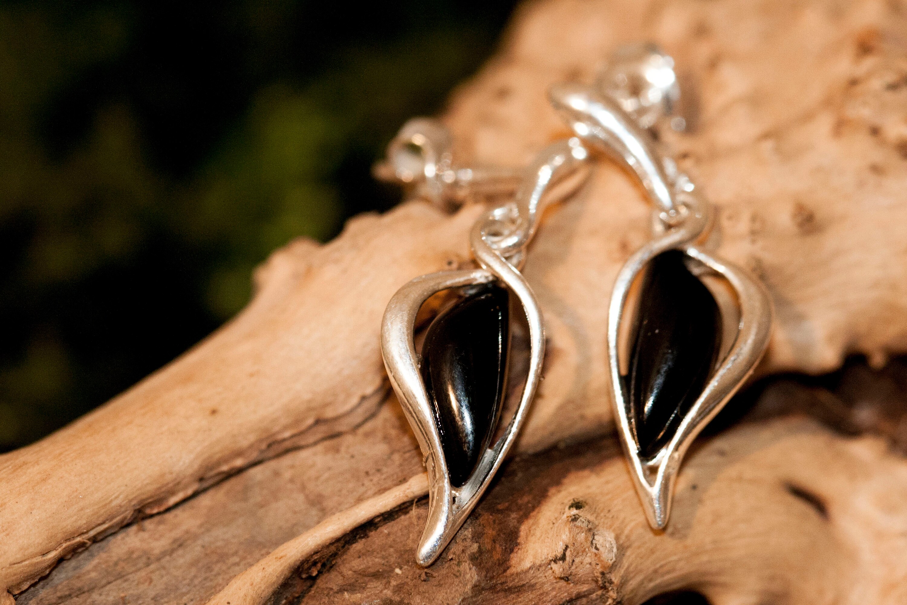 Whitby Jet Earrings. Sterling Silver Earrings, British jewellery ...