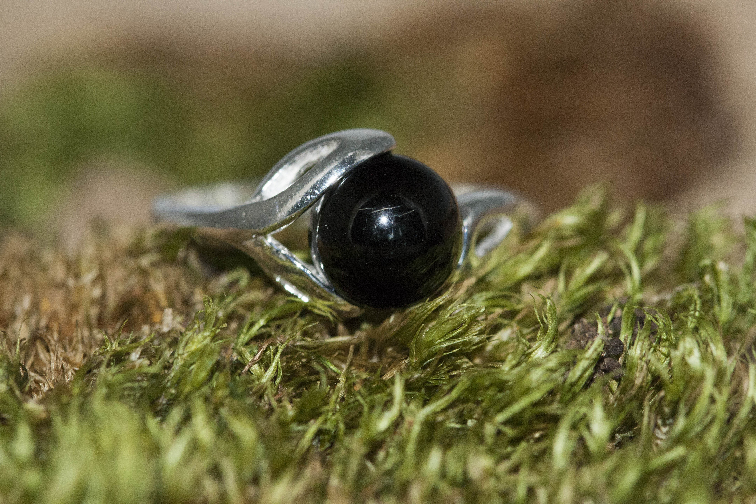 Splendid Whitby Jet ring. Sterling Silver Ring, Original British ...