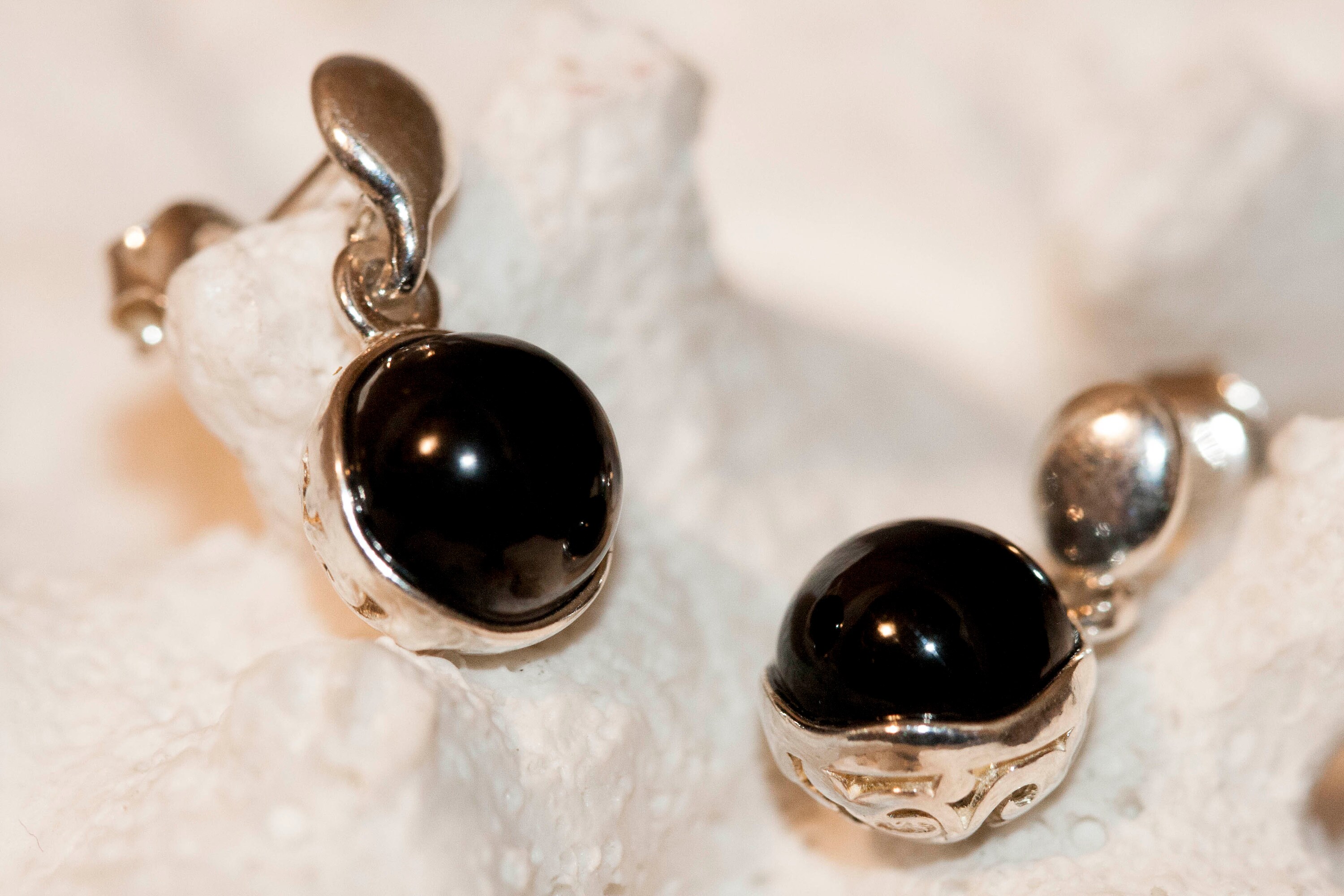 Whitby Jet Earrings. Sterling Silver Earrings, British jewellery ...