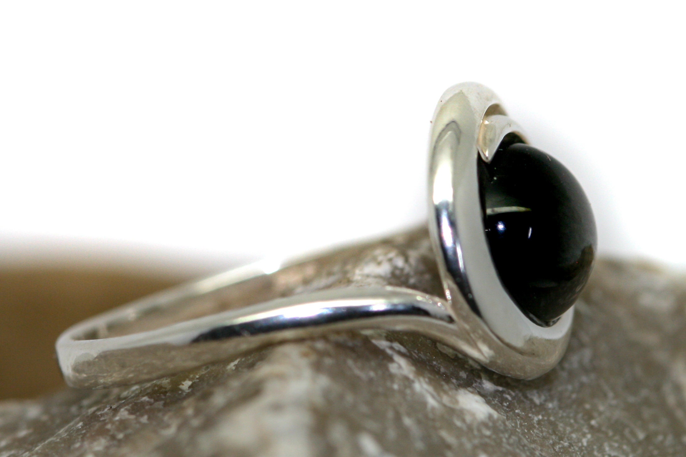 Whitby Jet ring. Sterling Silver Ring. Original British jewelllery ...