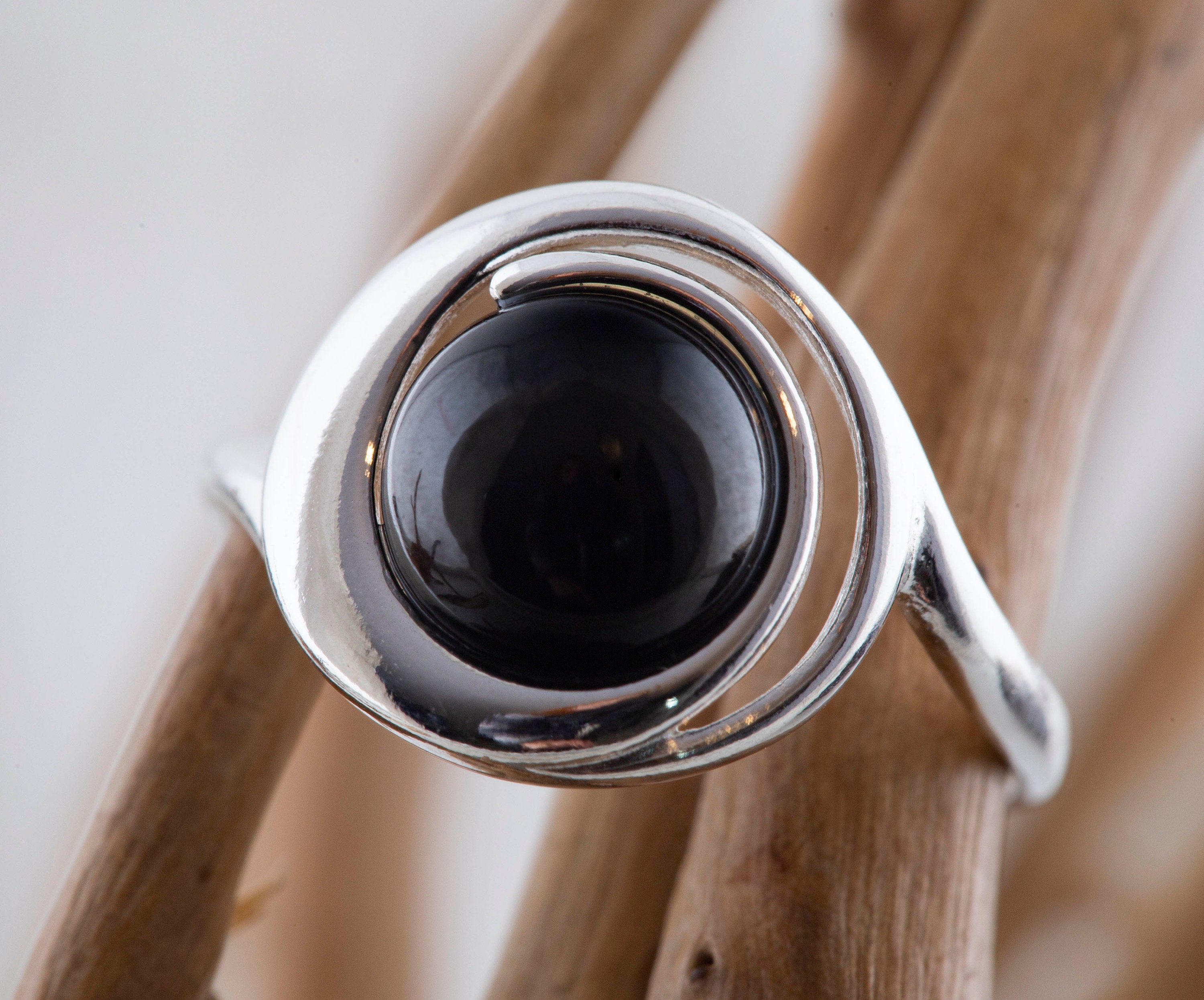 Whitby Jet ring. Sterling Silver Ring. Original British jewelllery ...