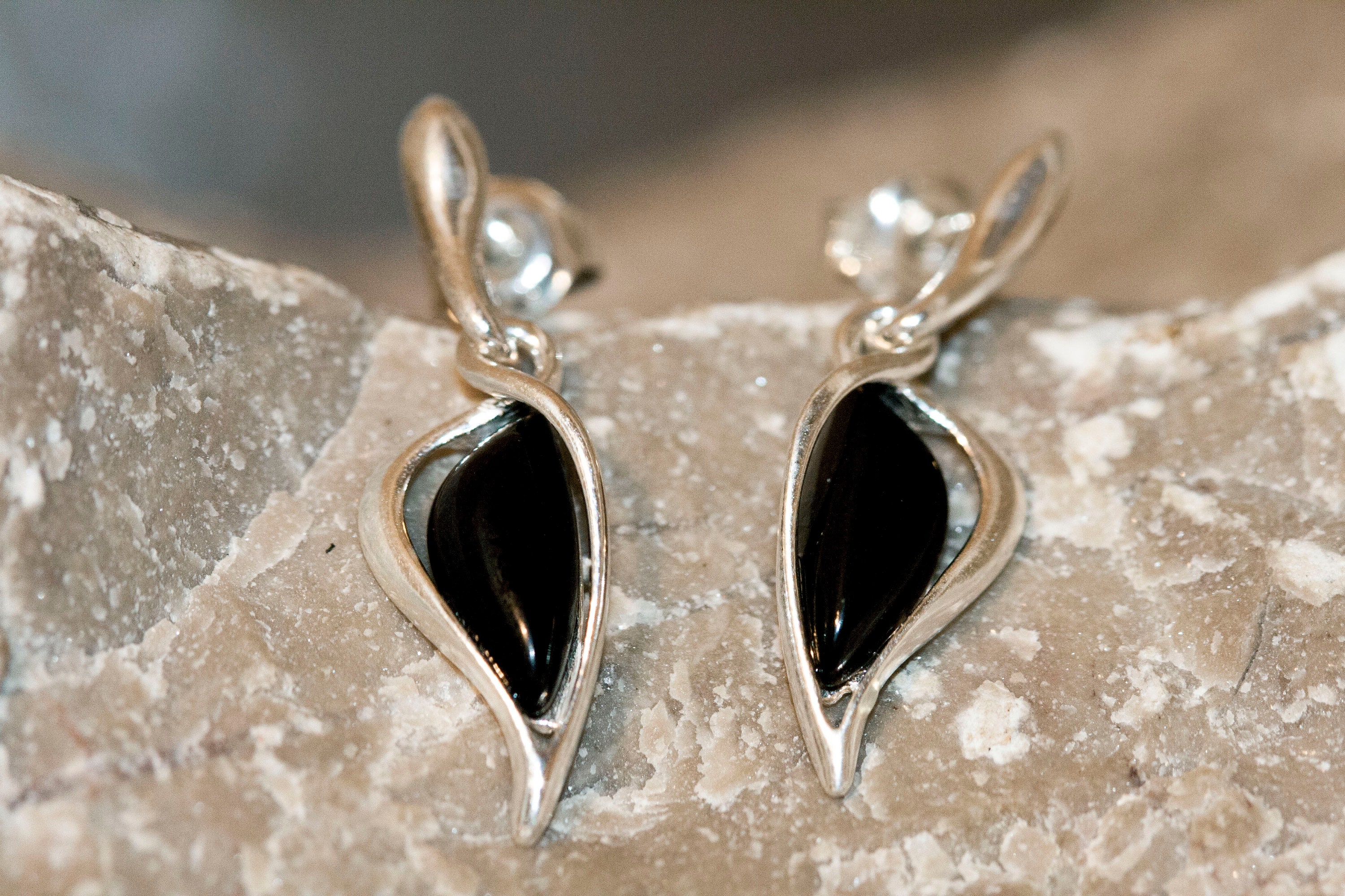 Whitby Jet Earrings. Sterling Silver Earrings, British jewellery ...