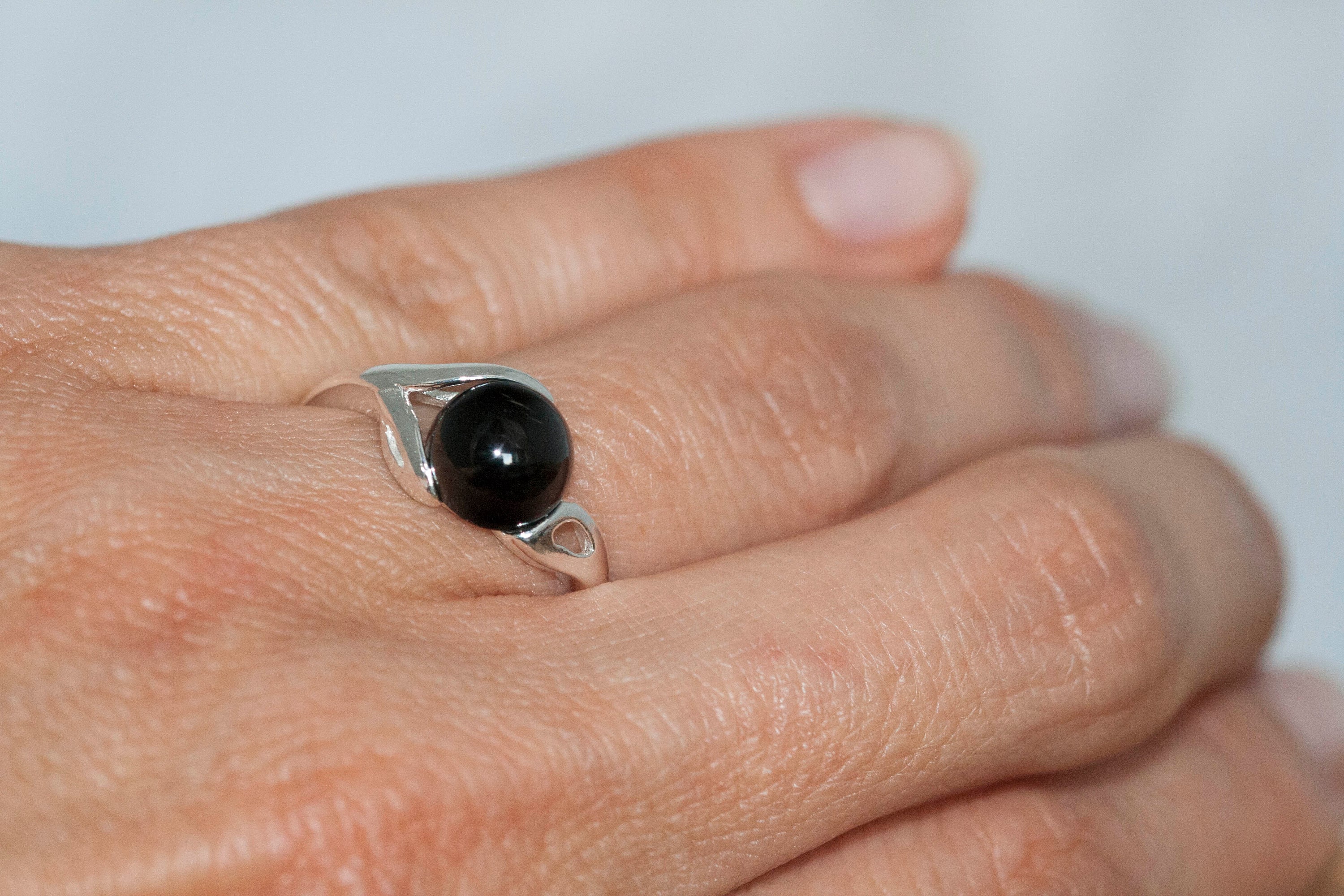 Splendid Whitby Jet ring. Sterling Silver Ring, Original British ...