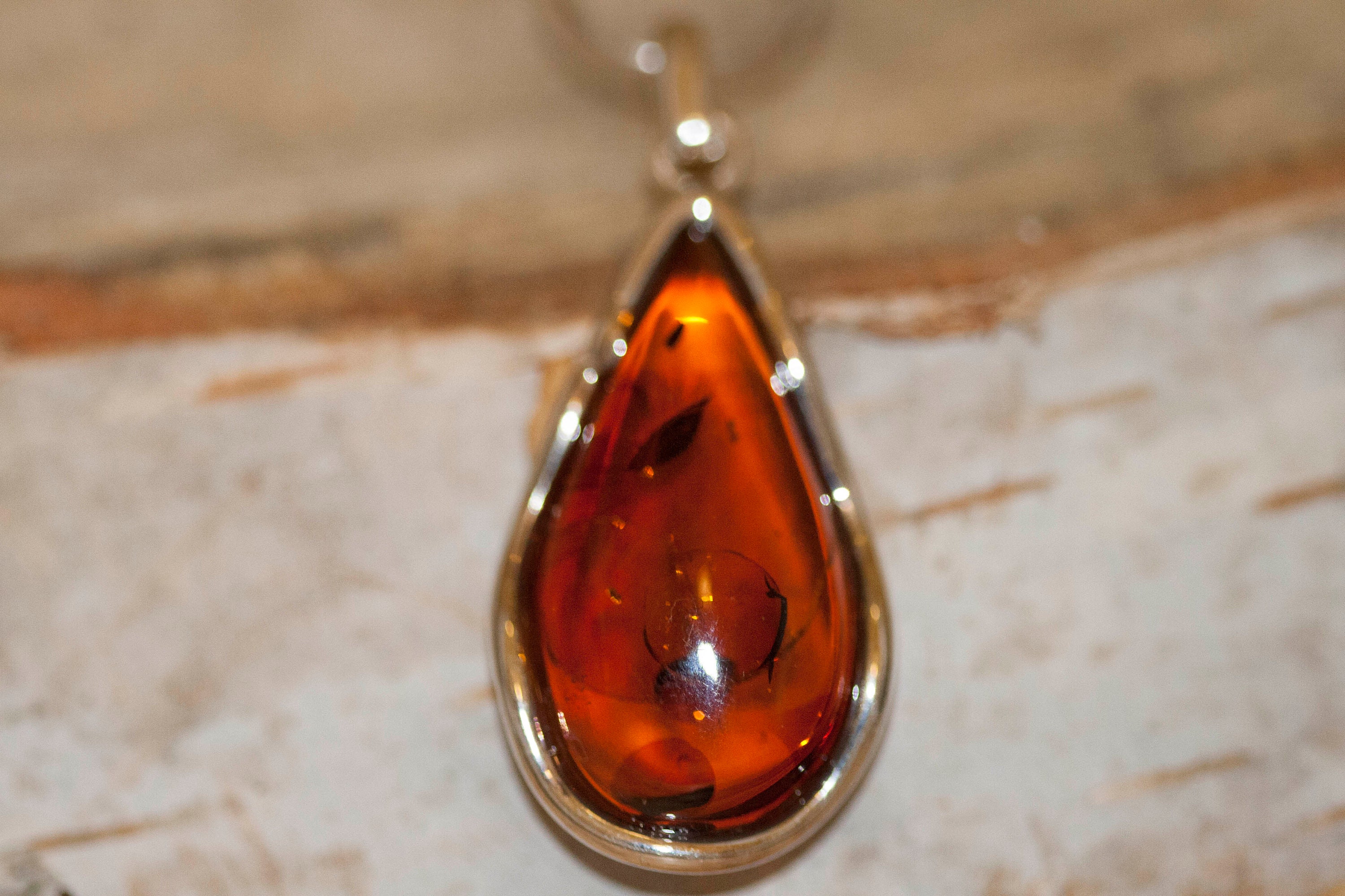 Amber Pendant in Sterling Silver. Amber necklace, silver pendant ...