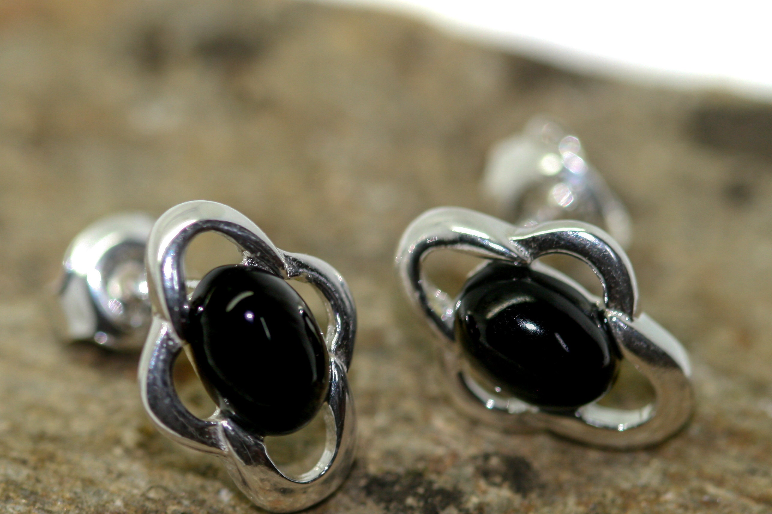 Whitby Jet Earrings. Sterling Silver Earrings, British jewellery ...