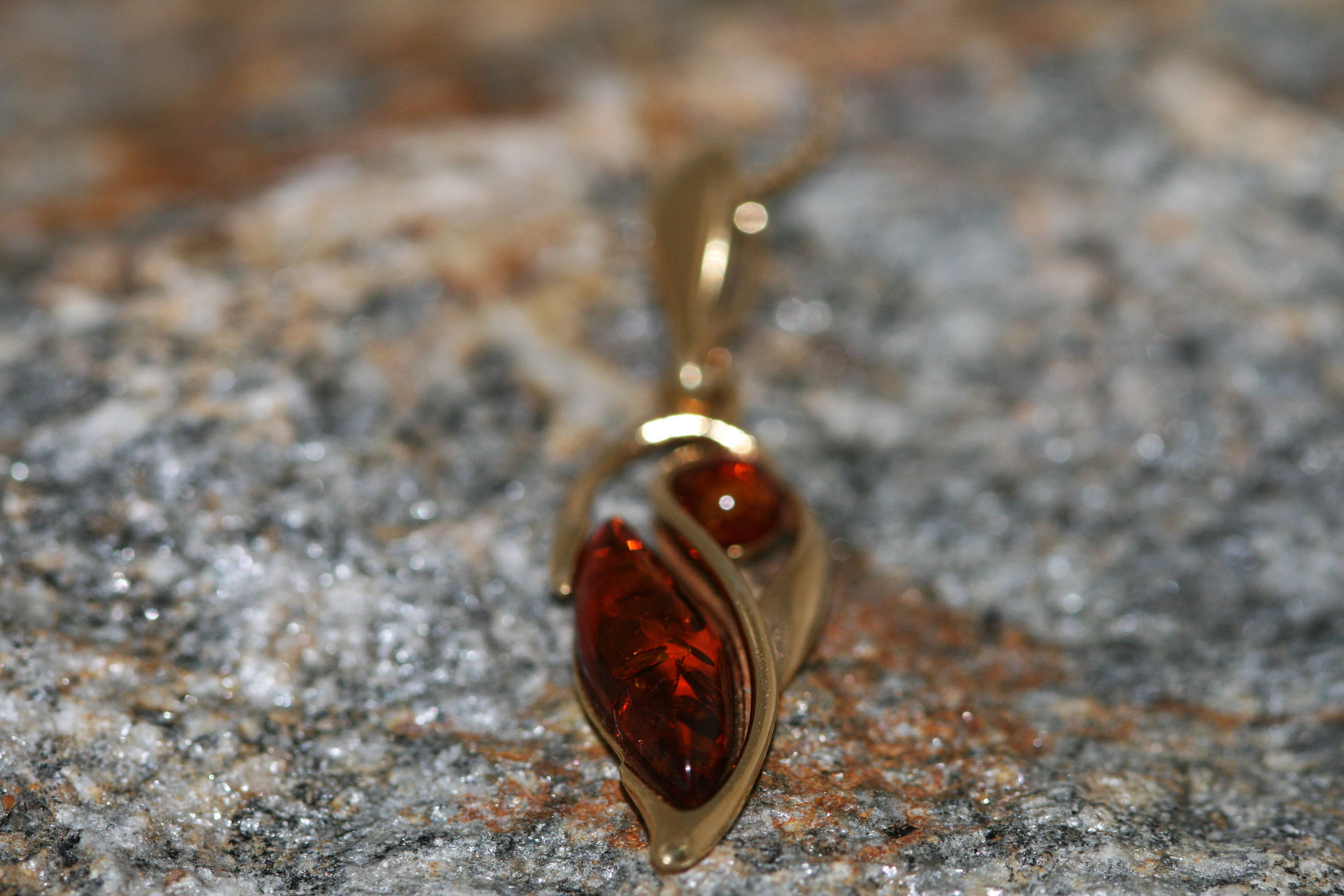Amber & Gold. Baltic amber pendant, gold necklace. Perfect gift for her ...