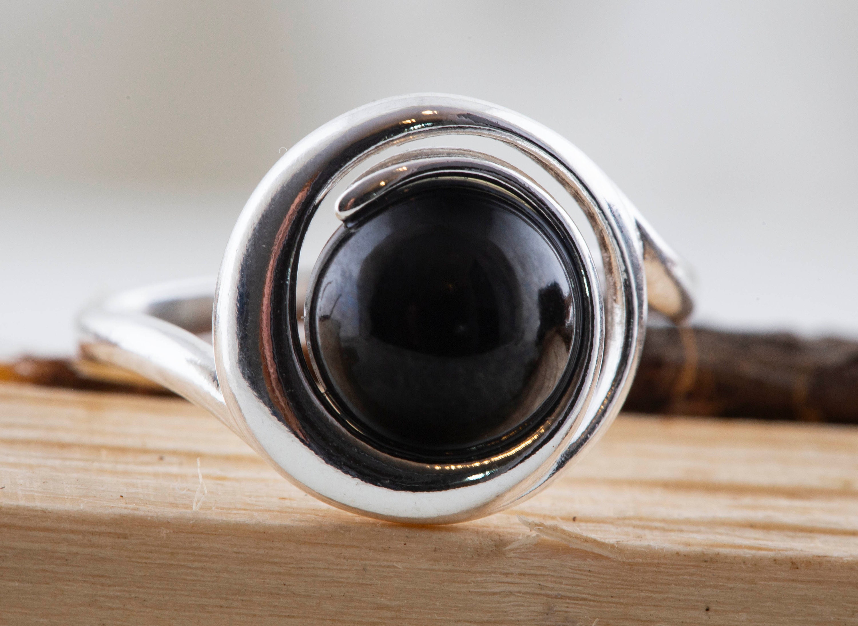 Whitby Jet ring. Sterling Silver Ring. Original British jewelllery ...