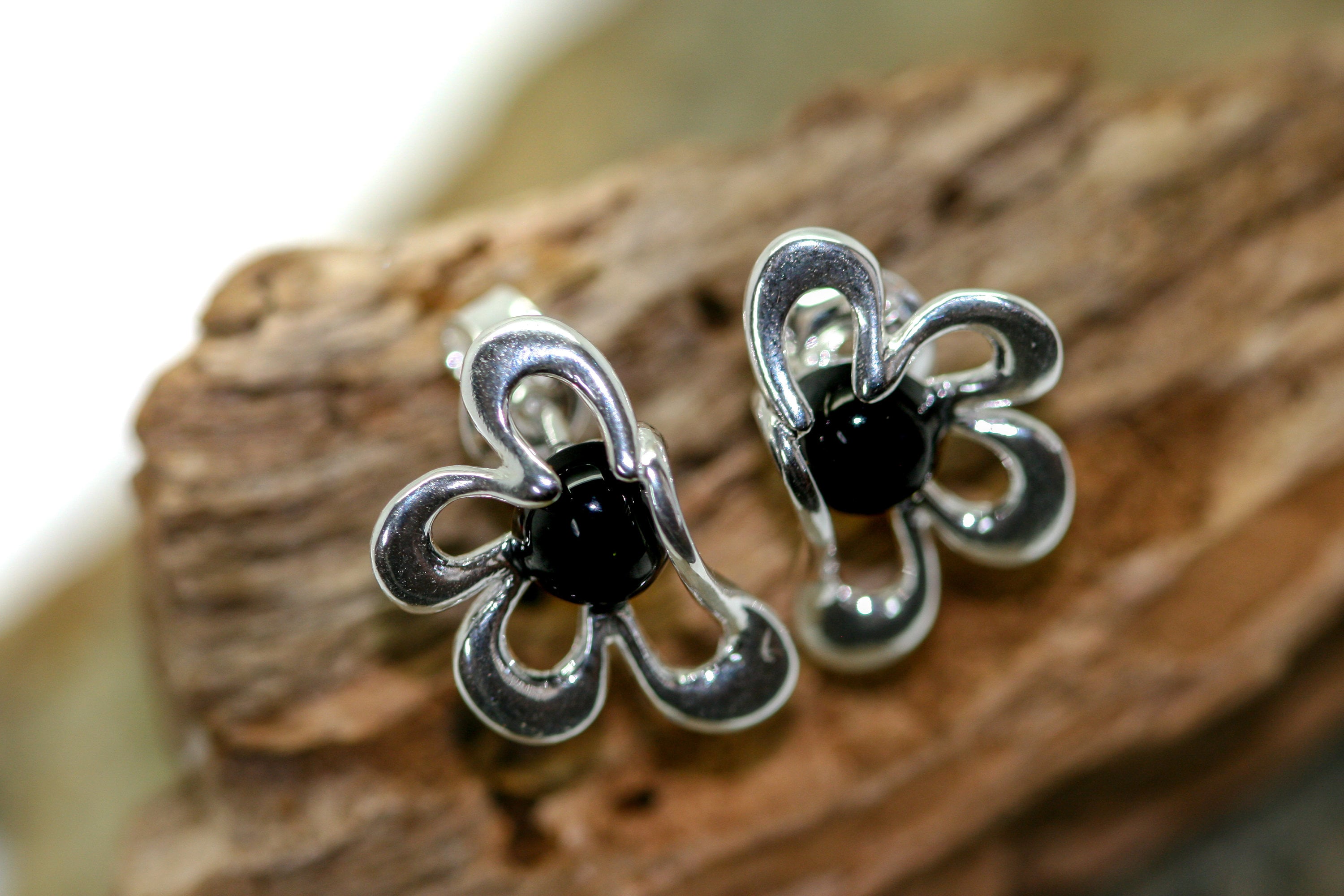 Whitby Jet Earrings. Sterling Silver Earrings, British jewellery ...