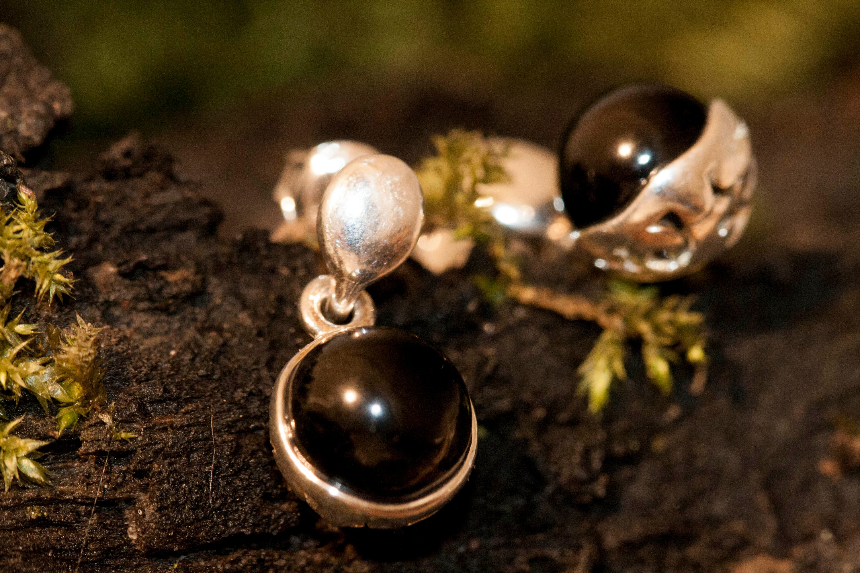 Whitby Jet Earrings. Sterling Silver Earrings, British jewellery ...