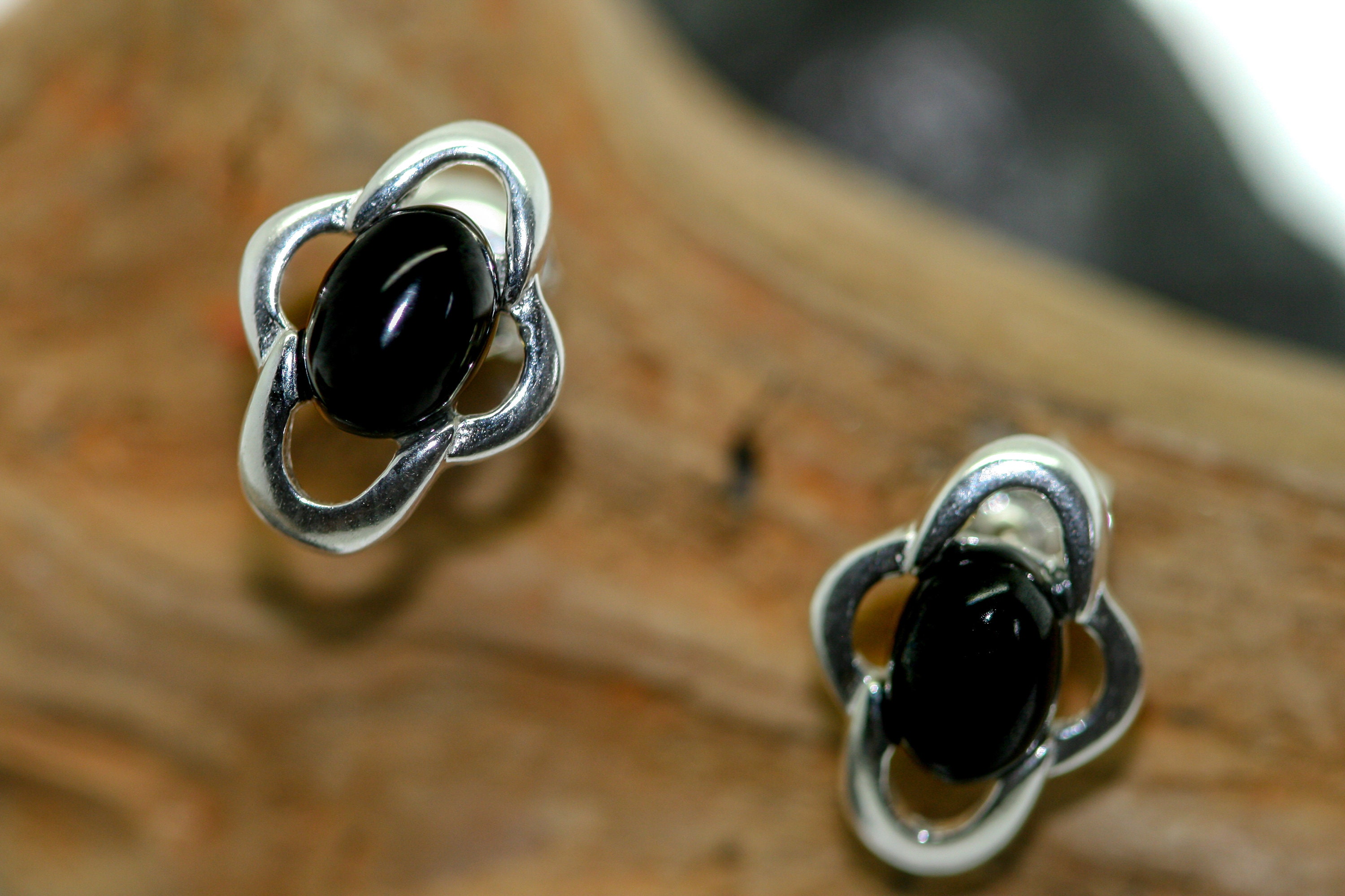 Whitby Jet Earrings. Sterling Silver Earrings, British jewellery ...