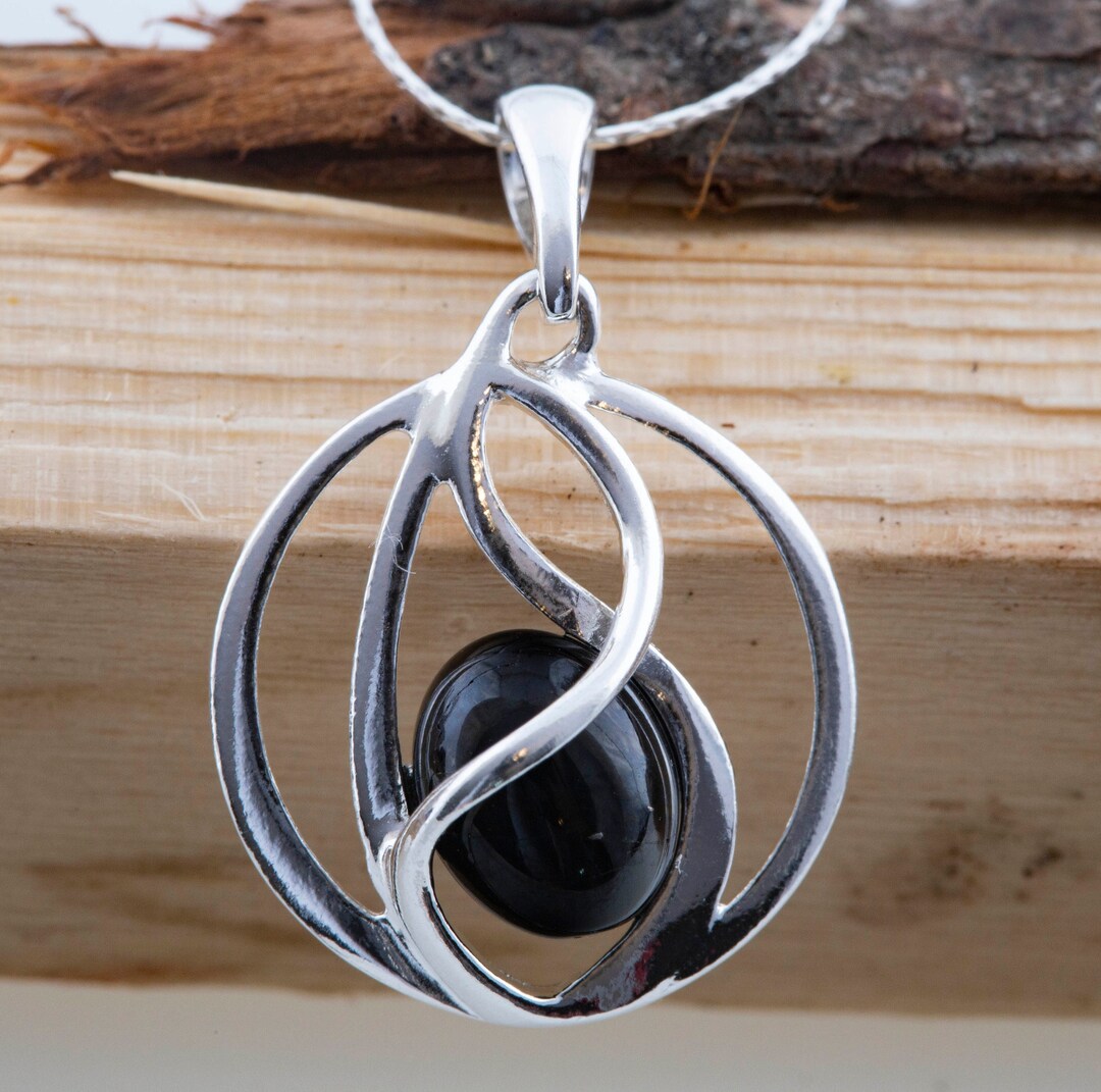 Whitby Jet Pendant. Elegant Pendant. Designer Pendant. Original British ...