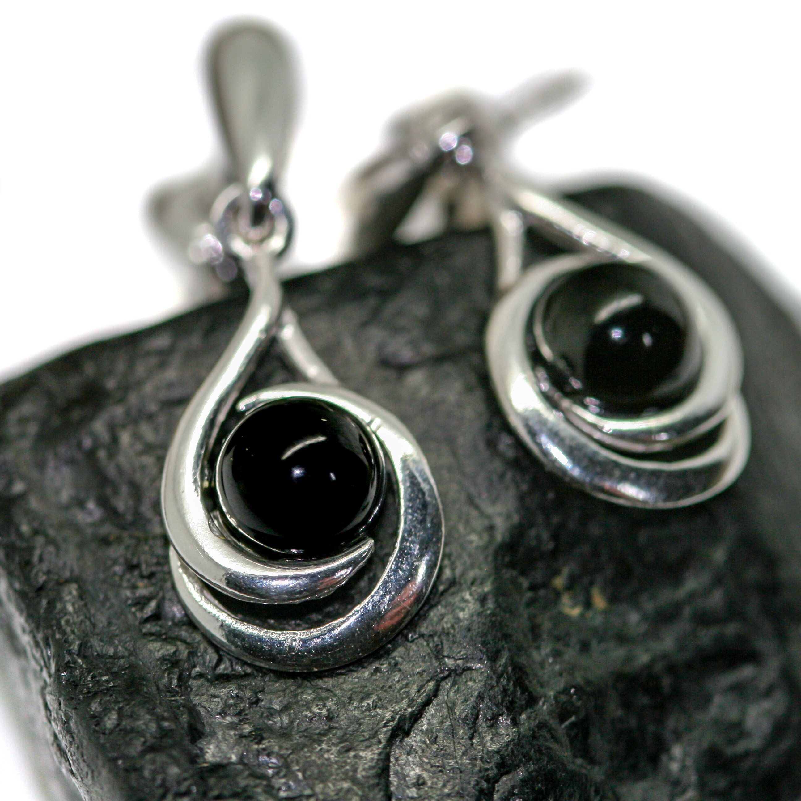 Whitby Jet Earrings. Sterling Silver Earrings, British jewellery ...