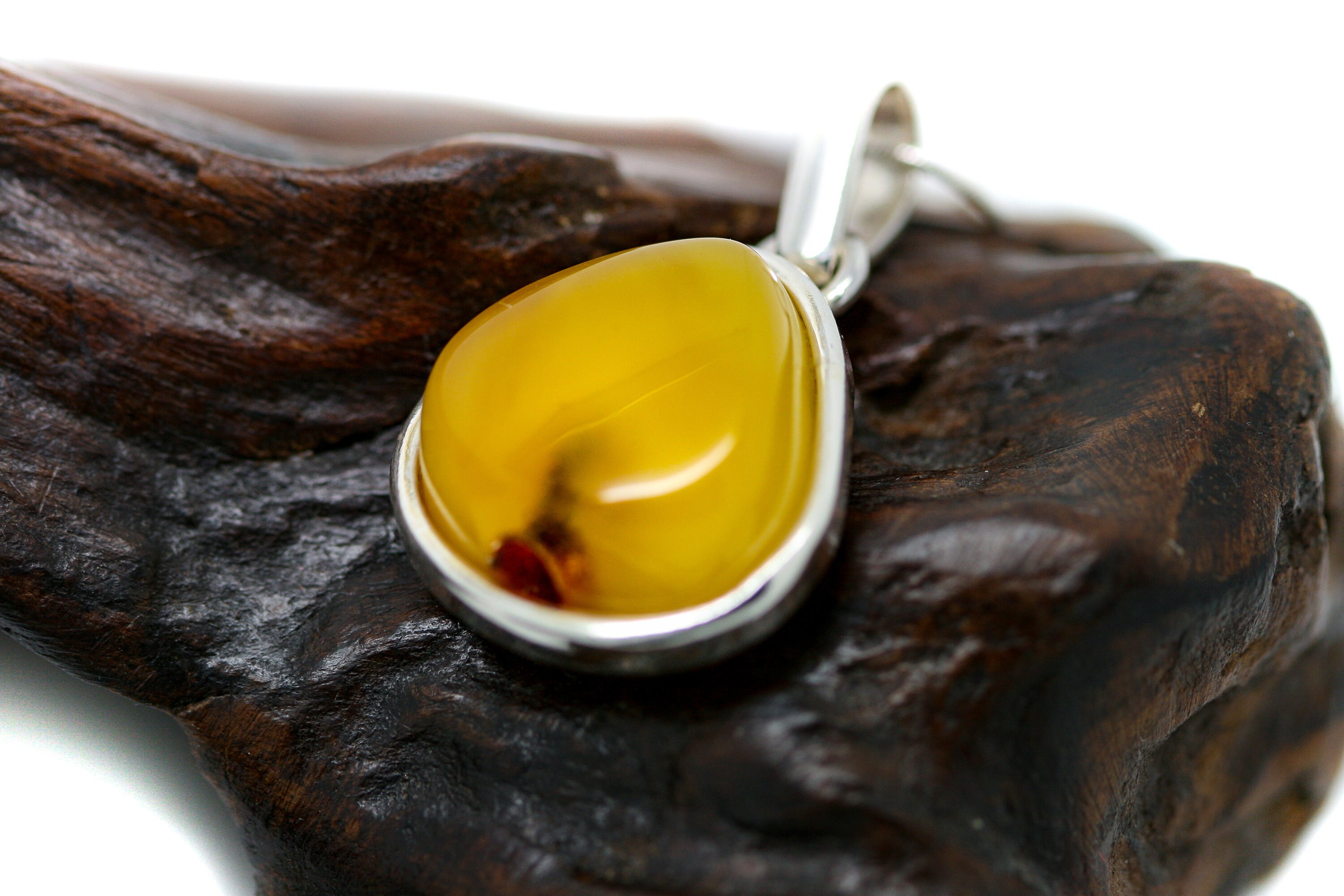 Gorgeous Butterscotch Amber Pendant. Sterling Silver Necklace, Milky ...