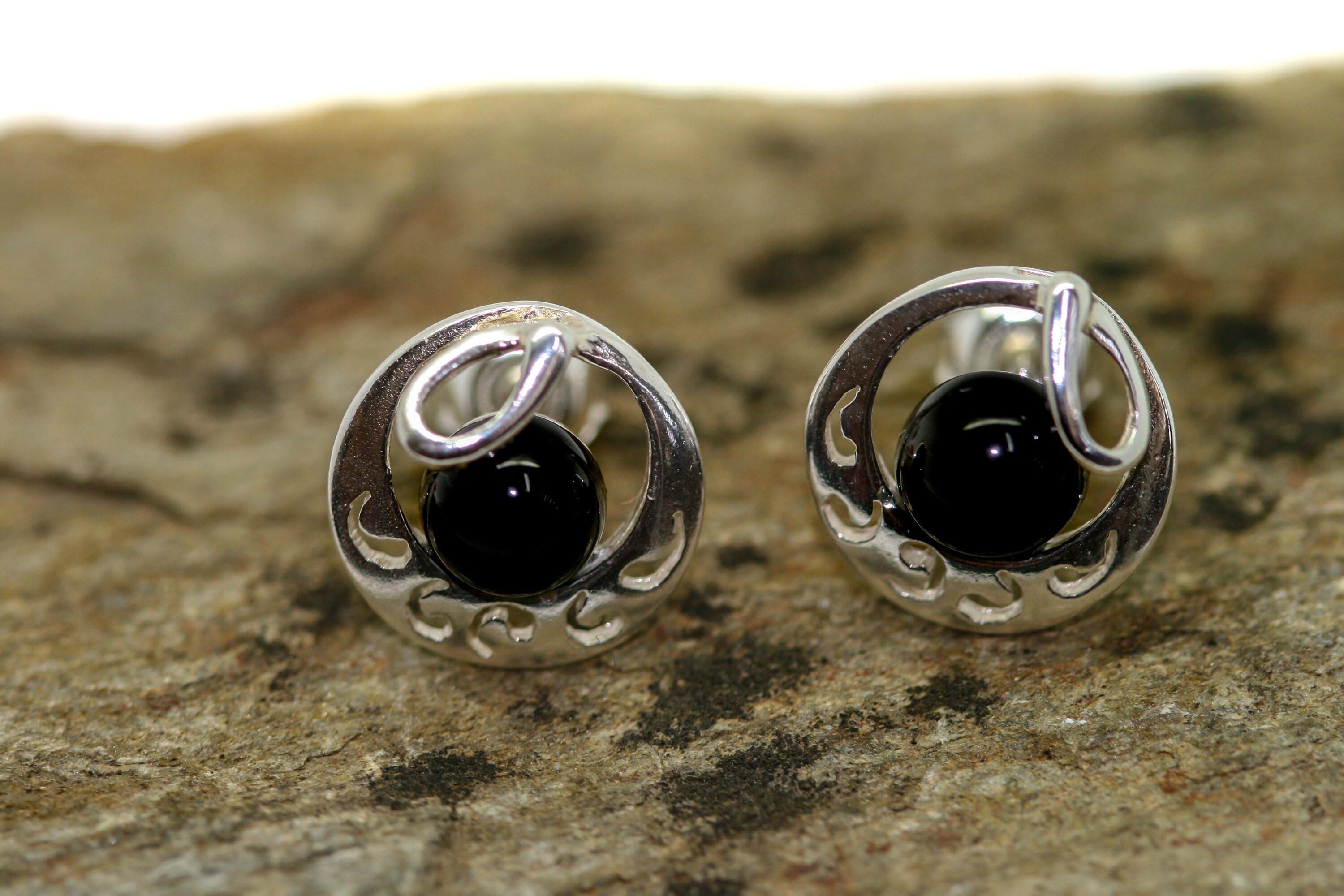 Whitby Jet Earrings. Sterling Silver Earrings, British jewellery ...