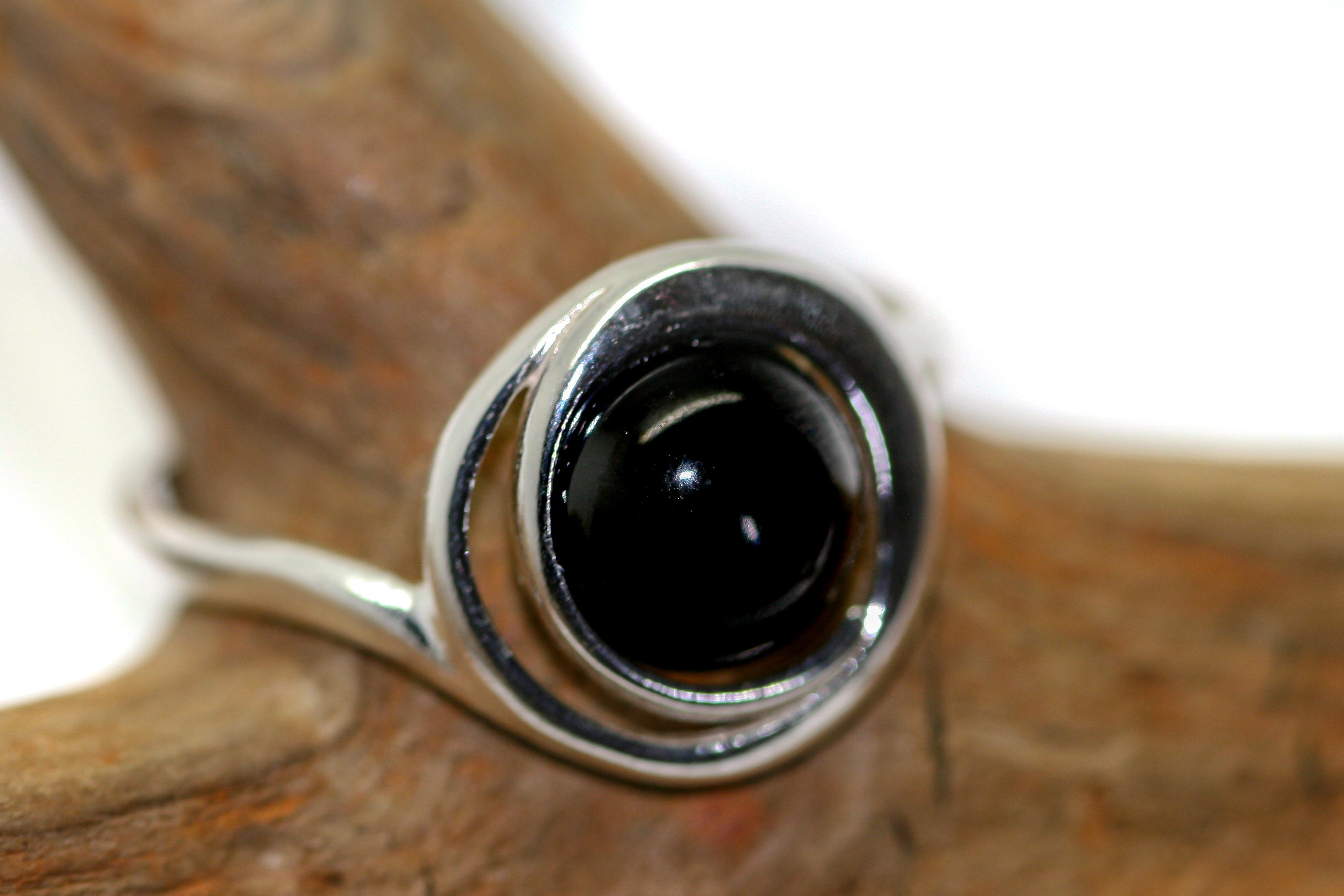 Whitby Jet ring. Sterling Silver Ring. Original British jewelllery ...