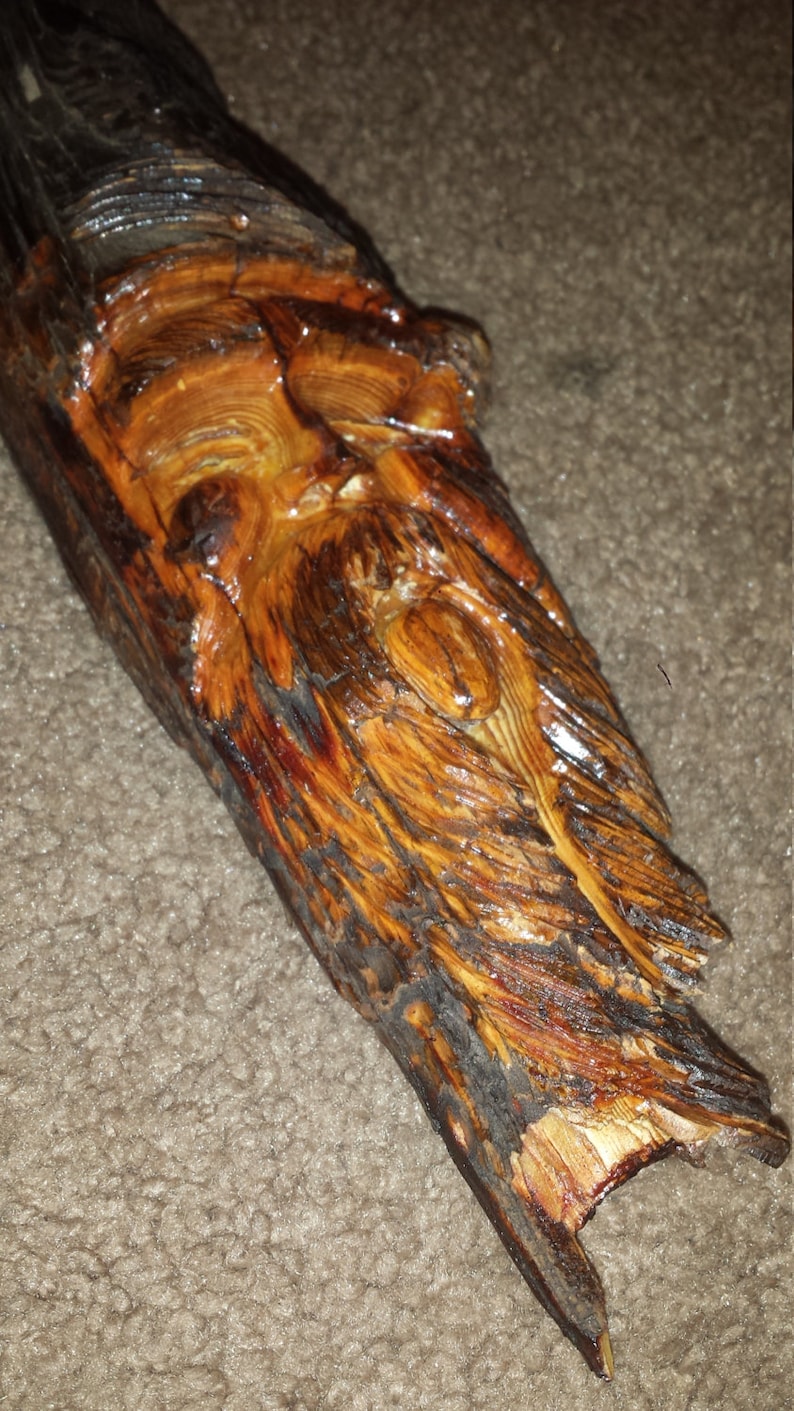 Large pine knot carving | Etsy