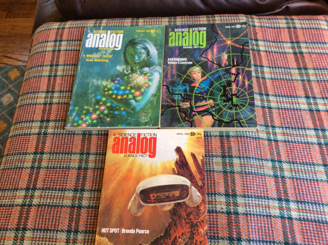 Lot of Three Vintage Science Fiction Analog Magazine - Etsy