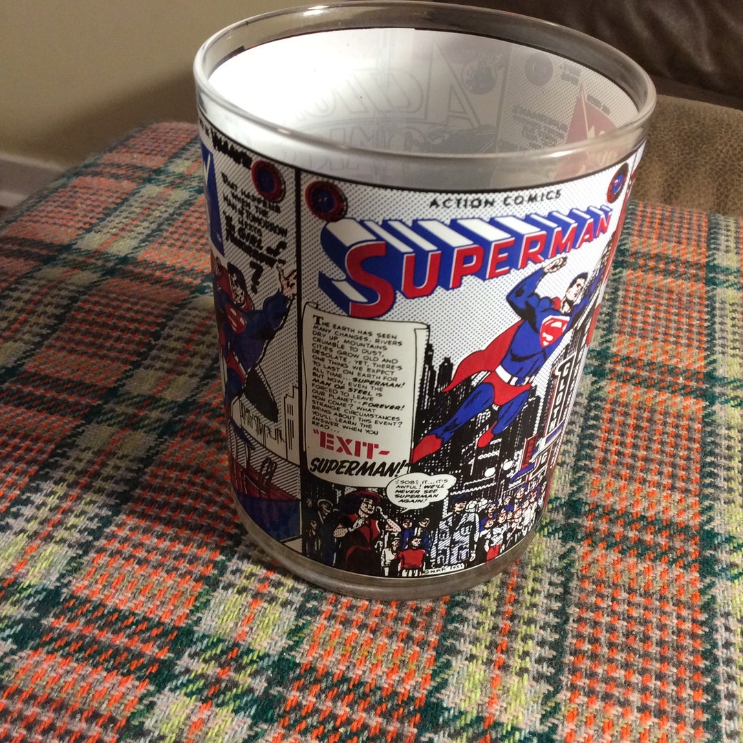 Vintage Action Comics Superman Drinking Glass - Etsy
