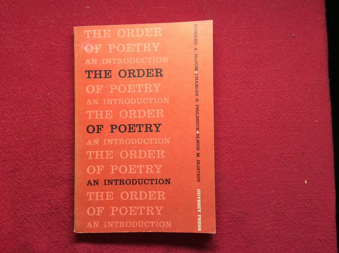 The Order of Poetry an Introduction Paperback, 1961 Edition - Etsy