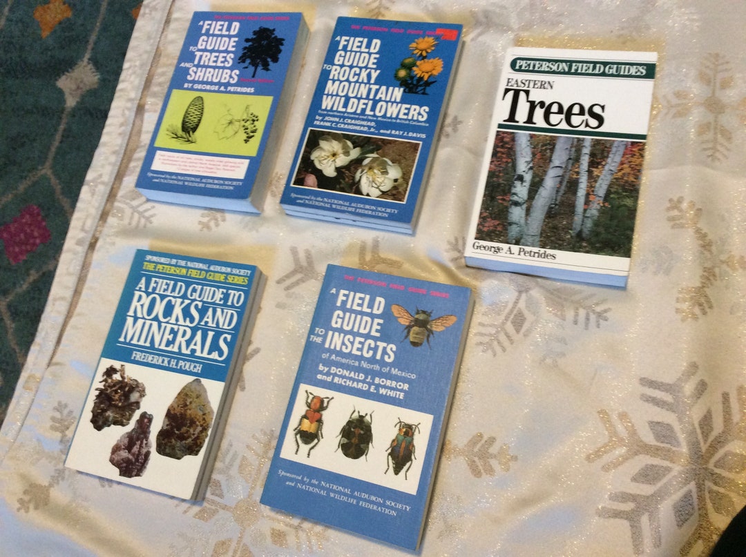 Five Vintage Peterson Field Guides Paperback Trees, Scrubs and Flowers ...