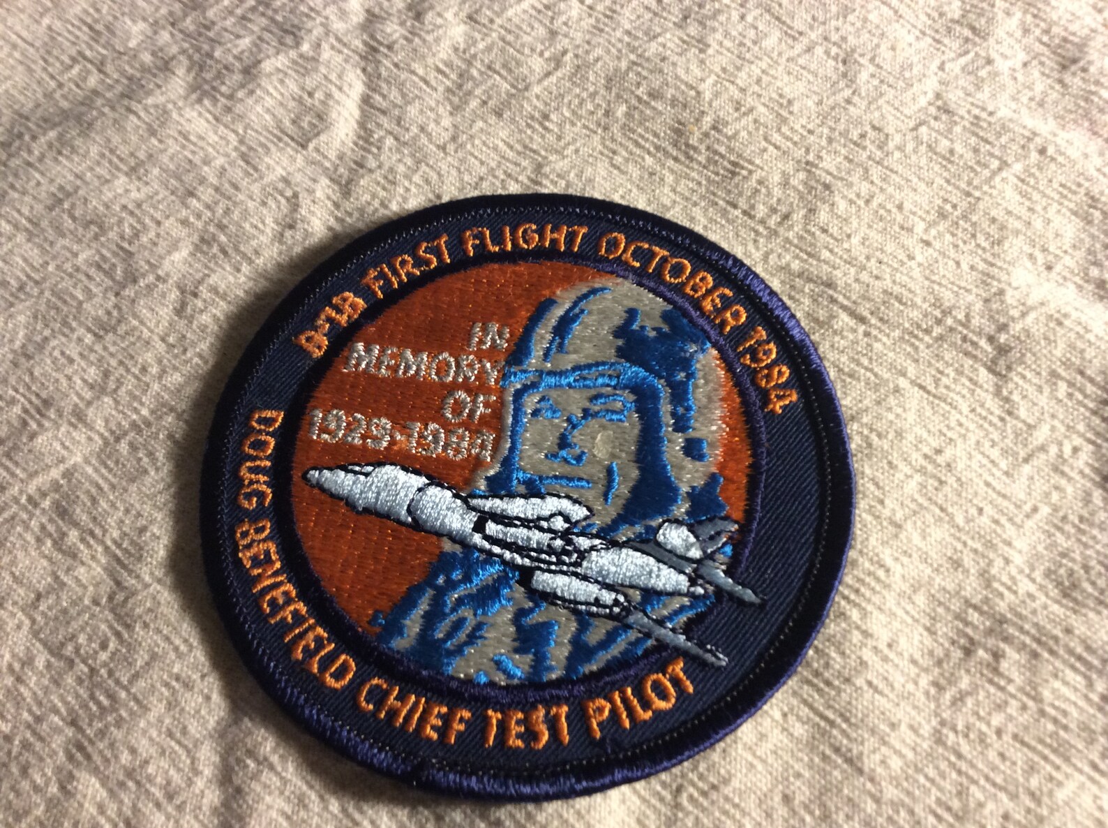 B-1B First Flight October 1984 Doug Benefield Chief Test Pilot Patch - Etsy