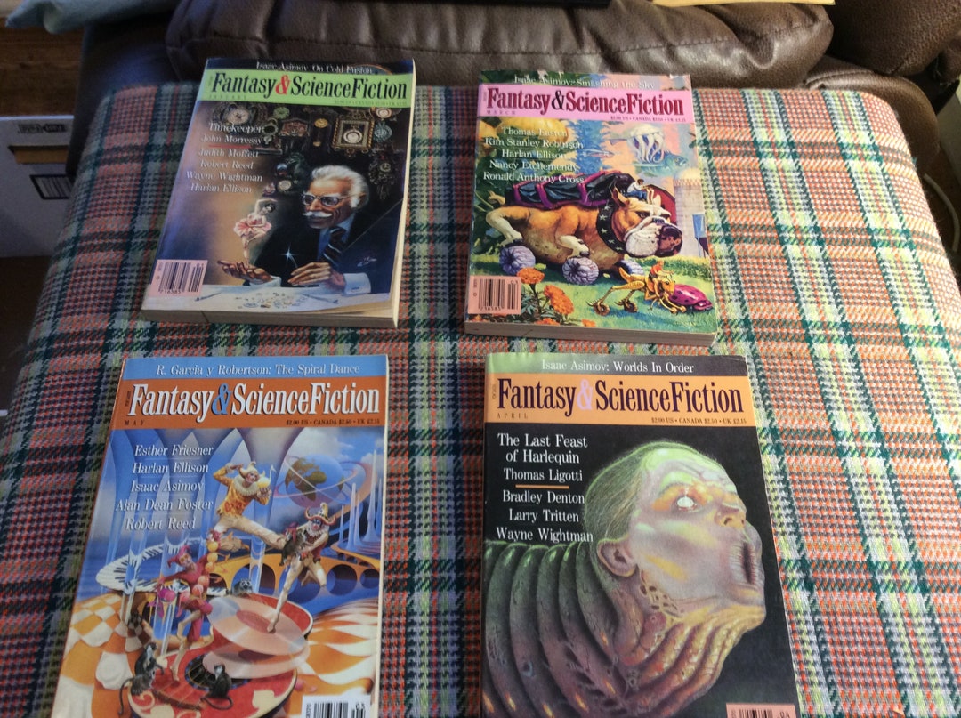 Lot of Four Fantasy and Science Fiction Magazines, 1990 Editions - Etsy