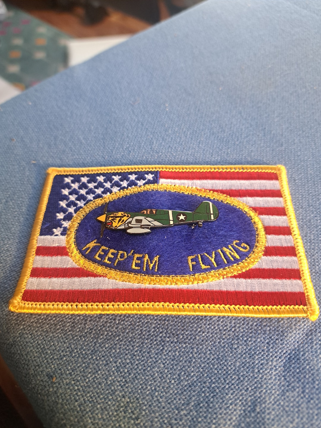 Keeping,flying American Flag With Air Plane Pin Attached - Etsy