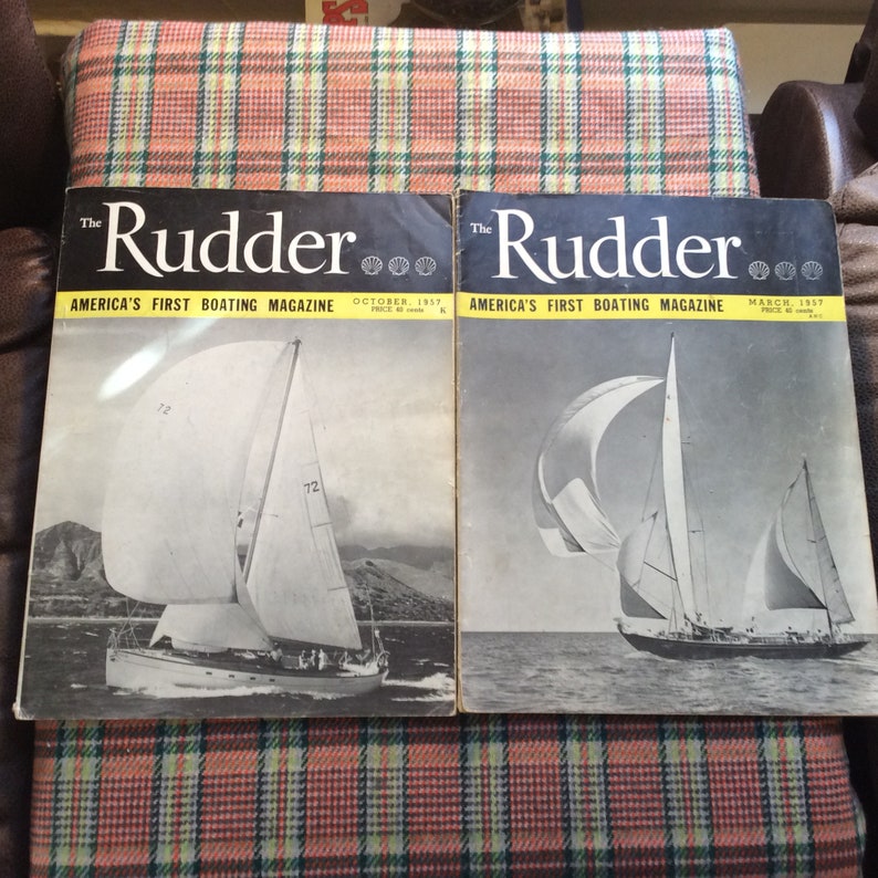 Lot of Two the Rudder America’s First Boating Magazine, 1957 Editions - Etsy