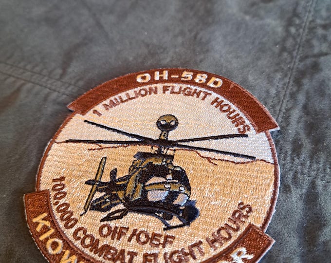 OH-58D 1 Million Flight Hours Kiowa Warrior Helecopter Aviation Patch ...