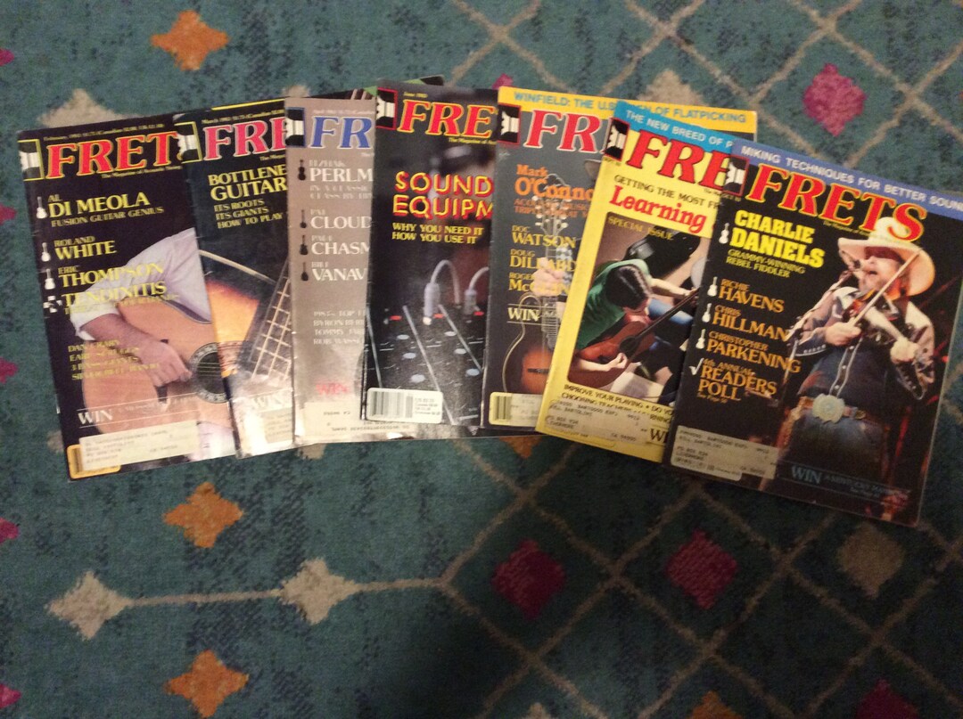 Lot of Seven FRETS (music) Magazines, 1983 Editions - Etsy