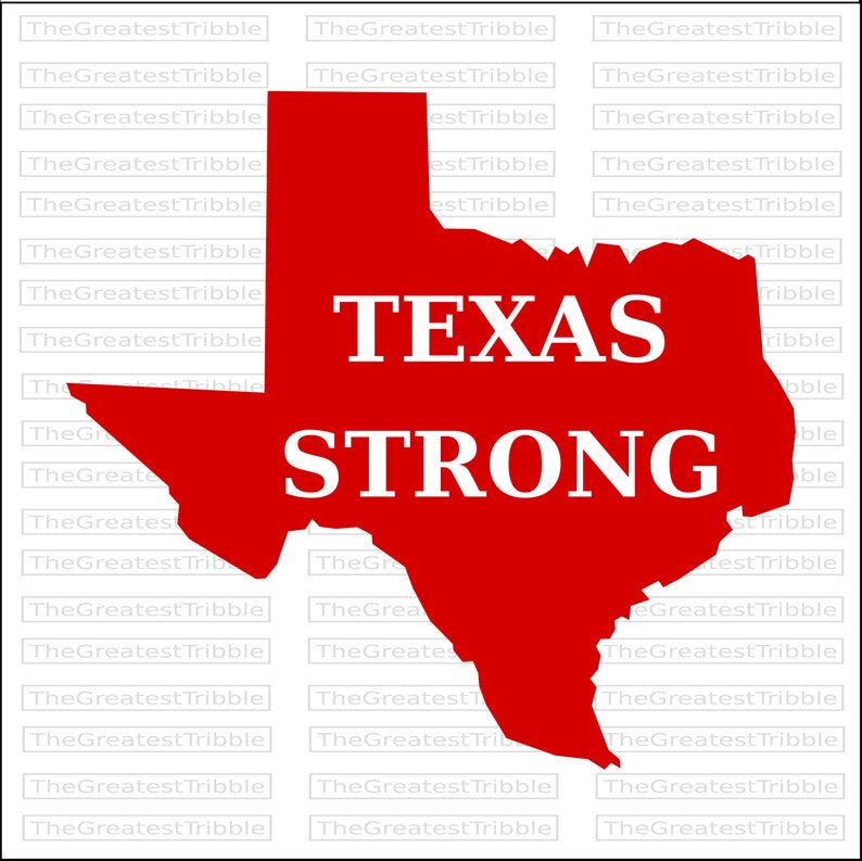 Texas Strong State Map SVG PNG EPS Vector Graphic Clip Art | Etsy