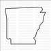 Arkansas State Map Svg Png Jpg Eps Vector Arkansas Silhouette - Etsy