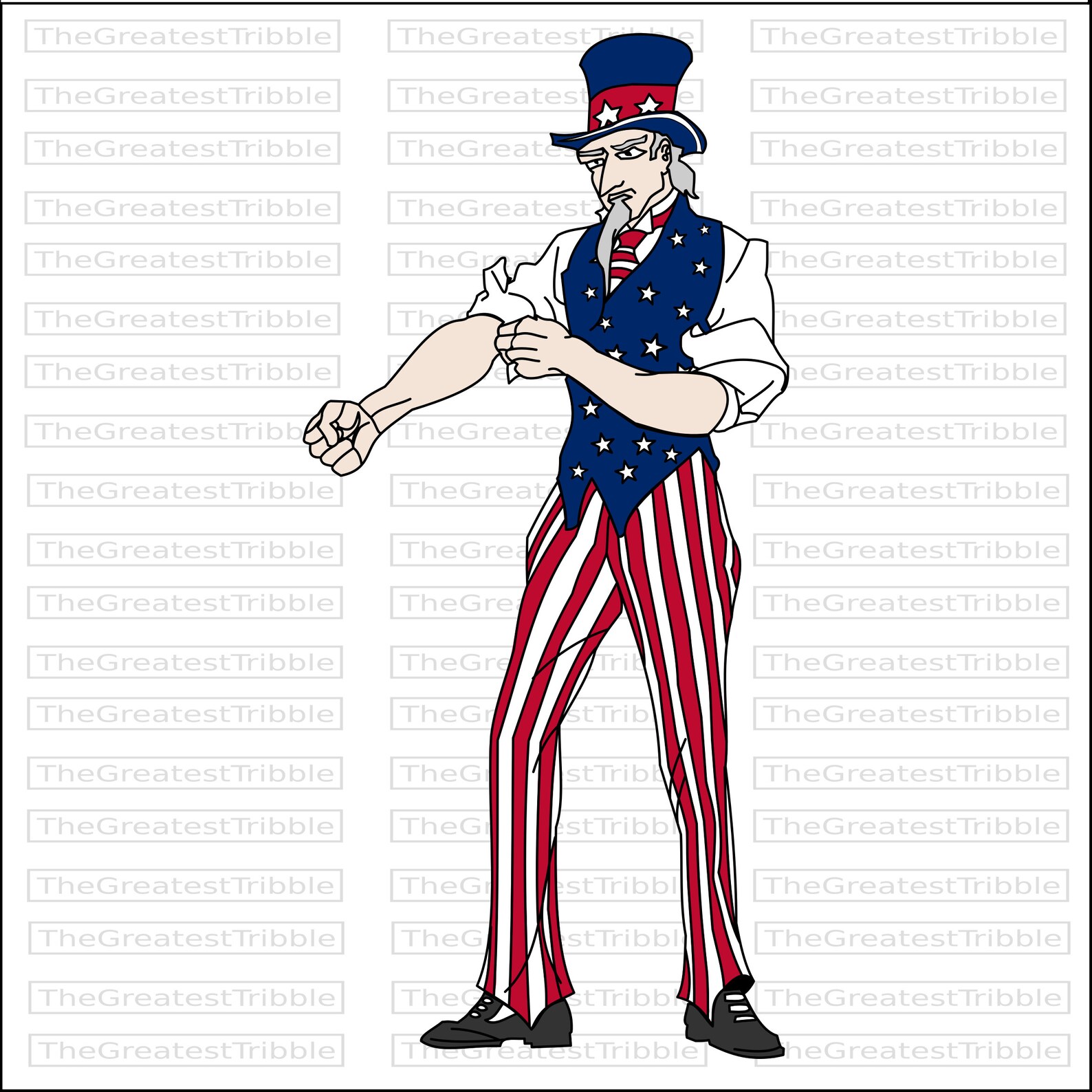 Uncle Sam Outline Uncle Sam Fighting USA Presidents Day Eps | Etsy