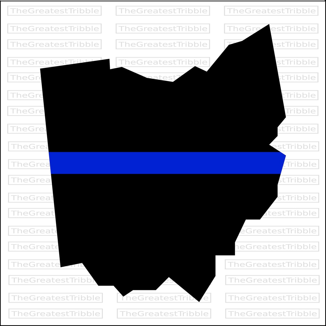 Thin Blue Line Ohio USA Flag, Vector Graphic (digital Download) - Etsy