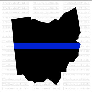 Thin Blue Line Ohio USA Flag Thin Blue Line American Flag Eps Svg Png ...