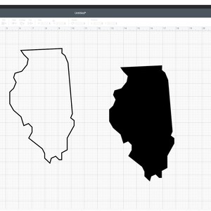 Illinois State Map Svg Png Jpg Eps Vector Clip Art Illinois State ...