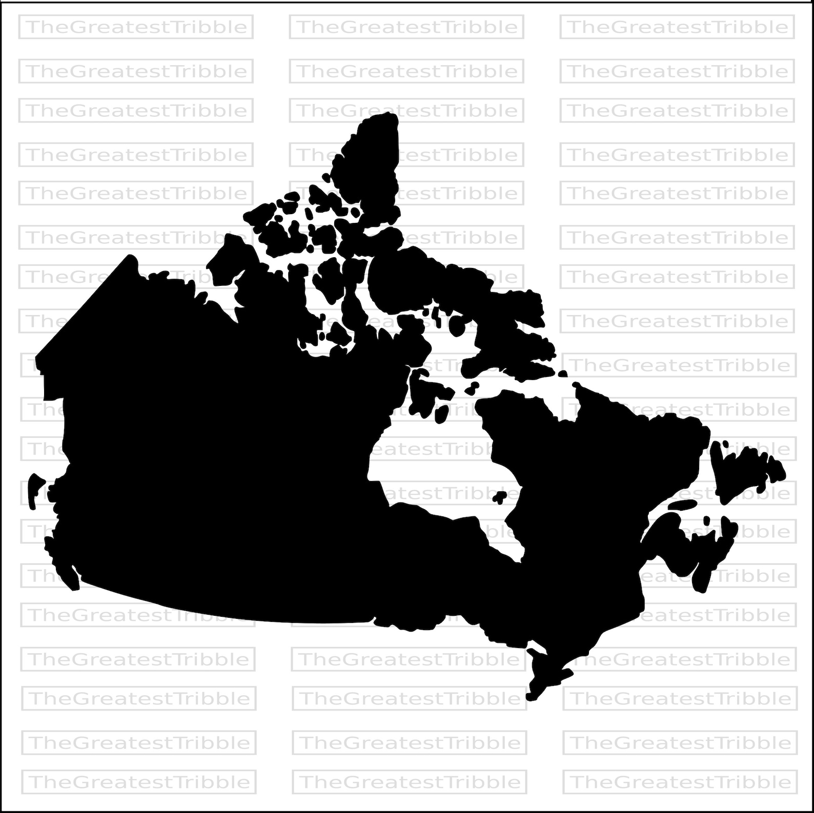 Canada Outline Map Svg Eps Png Jpg Vector Graphic Clip Art - Etsy